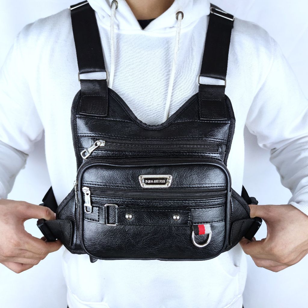 Chest Bag Chest Rig Bag Original Polo Amstar PU Leather Material Chest ...