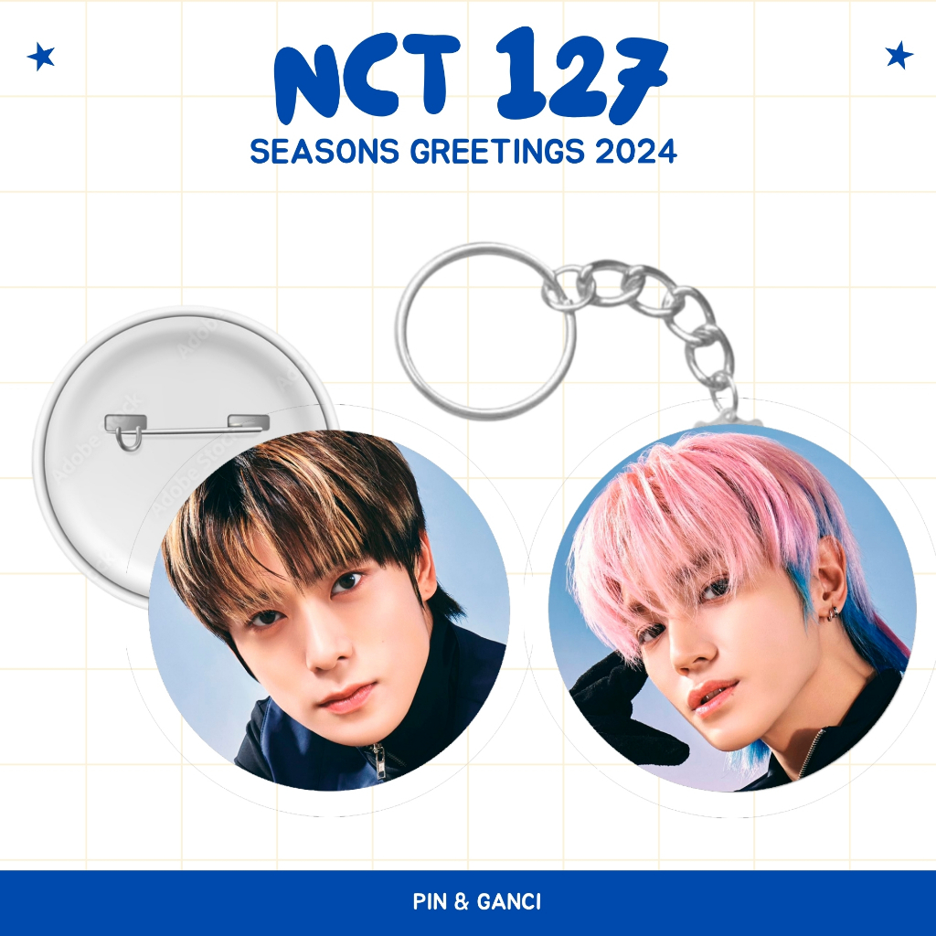 GANTUNGAN Ganci NCT 127 PIN SEASONS GREETINGS 2024 KEYCHAIN SIZE 58 MM ...