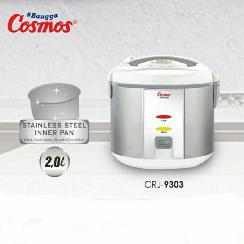 Cosmos CRJ-9303 Stainless Steel Magic Com 2l Rice Cooker Rice Cooker ...