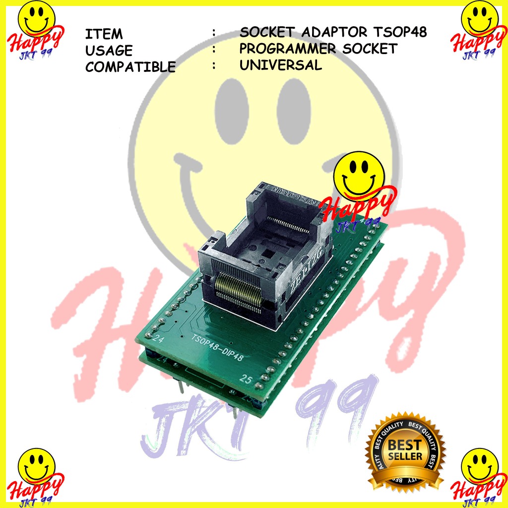 ADAPTER SOCKET TSOP48 TO DIP48 IC NAND FLASH LAPTOP PS3 PS4 PS5 JIG MINING BIOS TSOP 48 IC ...