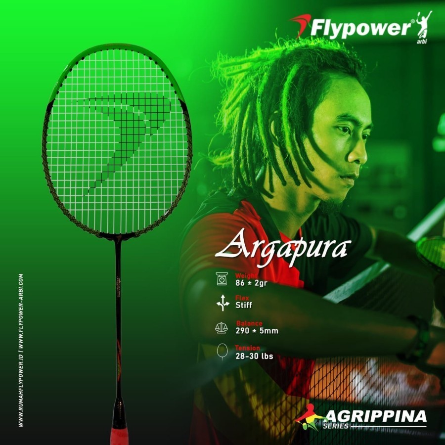 Original Argapura Flypower fly power Badminton Racket (Argapina Series ...