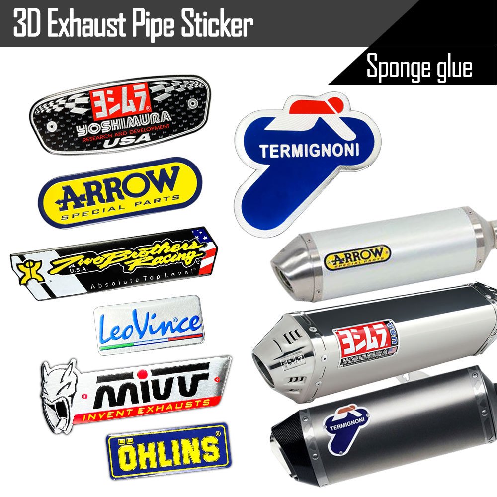 Exhaust EMBLEM STICKER ALUMUNIUM EXHAUST STICKER YOSHIMURA ARROW TWO ...