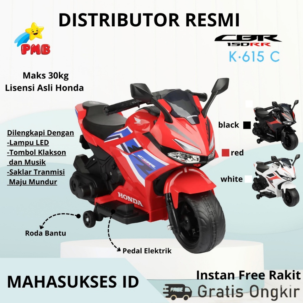 Pmbtoys K615C CHILDREN'S AKI MOTORCYCLE HONDA CBR 150RR LICE NEW UNIT ...