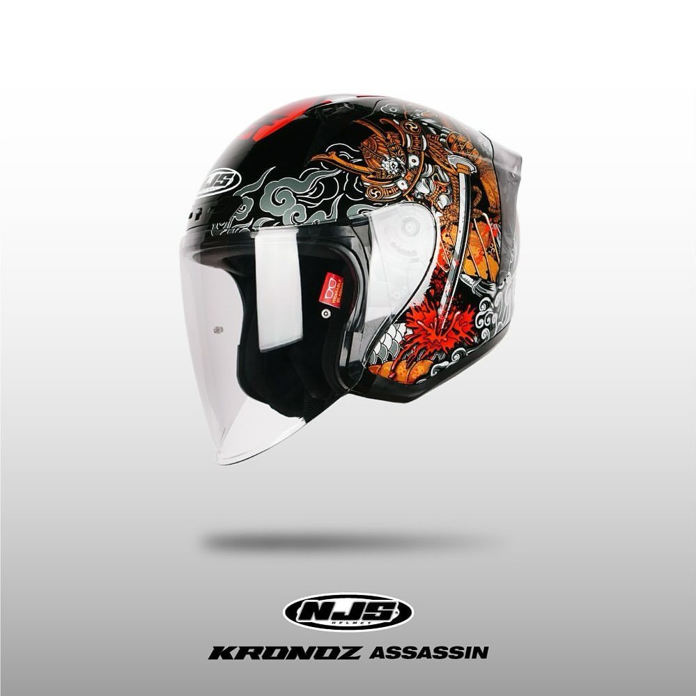 Njs KRONOZ ASSASSIN - Half Face Helmet | Shopee Malaysia