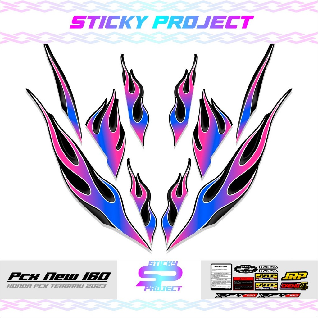 Striping PCX NEW 160 MOTIF 5/fire Edition/ALL-NEW/STICKER PCX160/LIST ...