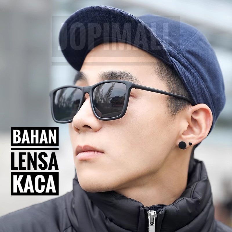 HITAM 303/korean Square Sunglasses Glass Lenses/Men's Women's FASHION ...