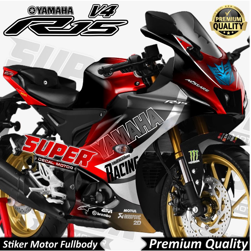 Newest Sticker Decal Yamaha R15 V4 Full Body Variation Underground ...