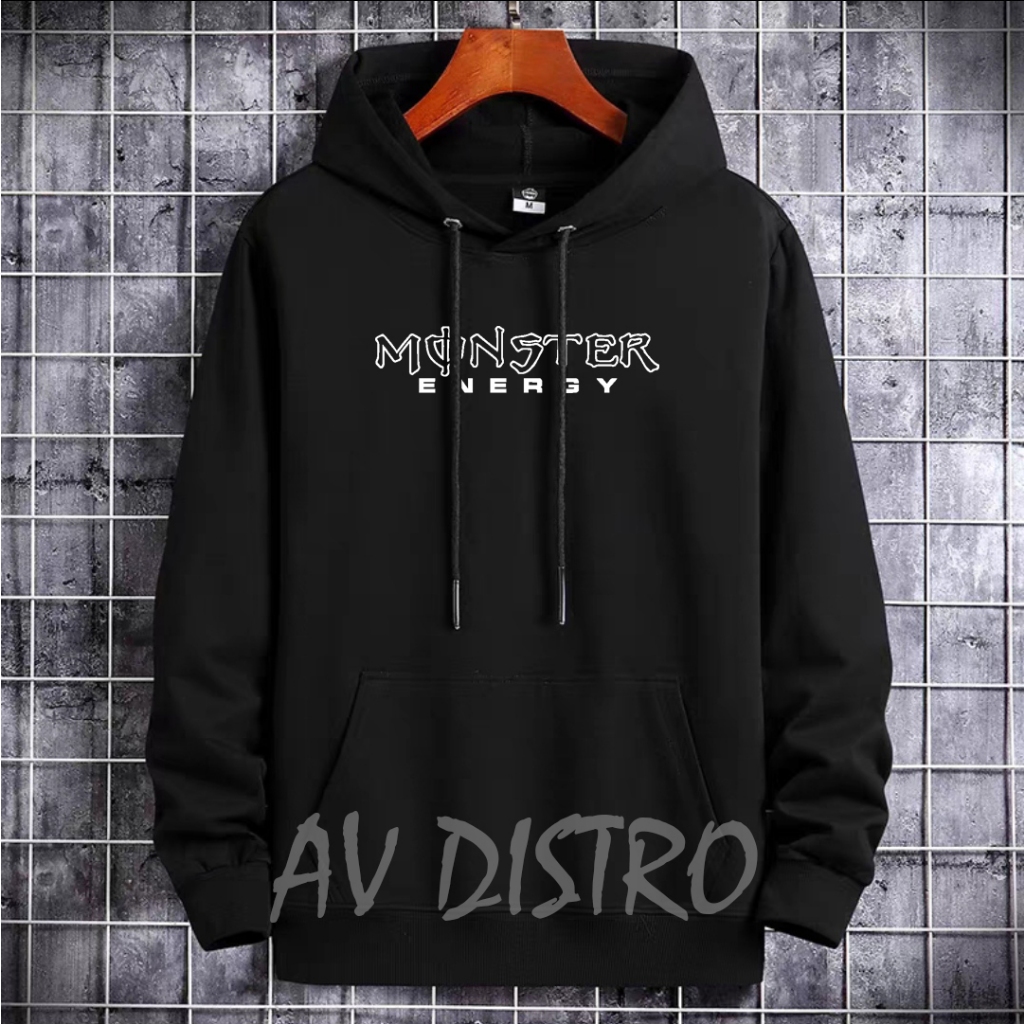 LOKAL Casual Local Distro Hoodie for Men and Women Monster Energgy Text ...