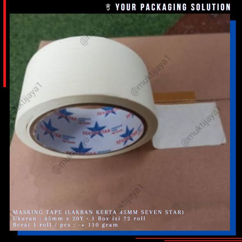 Paper duct TAPE 45mm / MASKING TAPE / SEVEN STAR PAPER ISOLATION ...