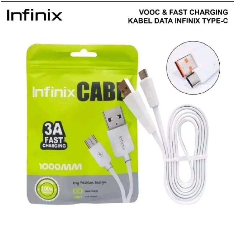 Infinix mico data Cable USB Type C Fast charging 3A charger casan quick ...