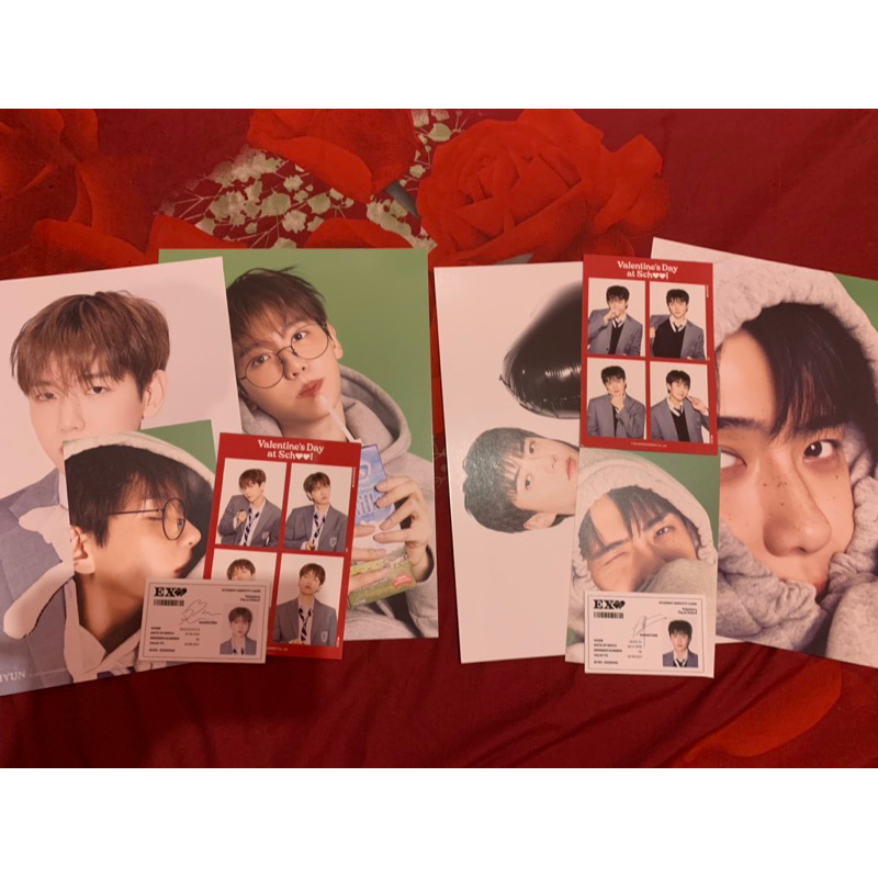 Season greeting exo 2024 sg24 exo baekhyun sehun set id card 4cut postcard A4 poster | Shopee ...