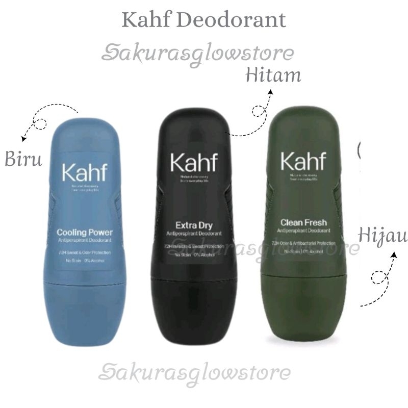 Kahf Antiperspirant Deodorant Roll On 45ml - Men's Deodorant | Shopee ...