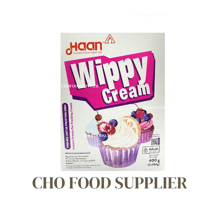 Haan WIPPY CREAM Box 400 Grams (INSTANT WHIP CREAM Powder) | Shopee ...