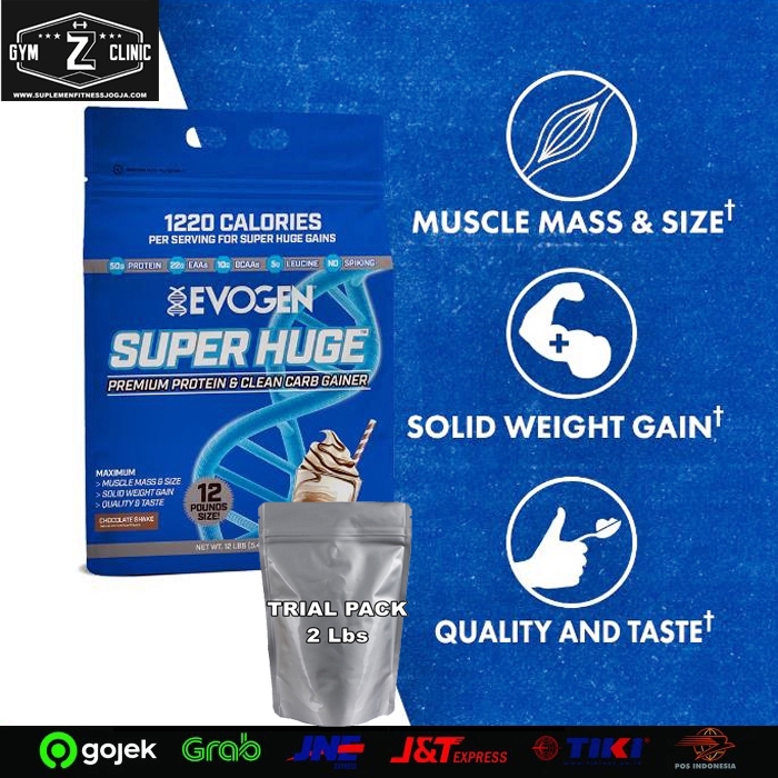 Evogen Super Huge 2lbs Superhuge 2lb Weight Gainer Trial Pack | Shopee ...