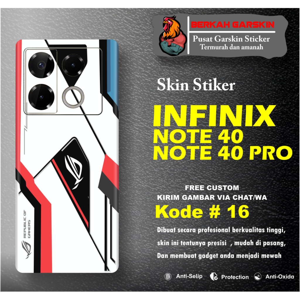 [2Pcs Contents] Garskin Sticker INFINIX NOTE 40-40 PRO Motif 16-20 Can ...