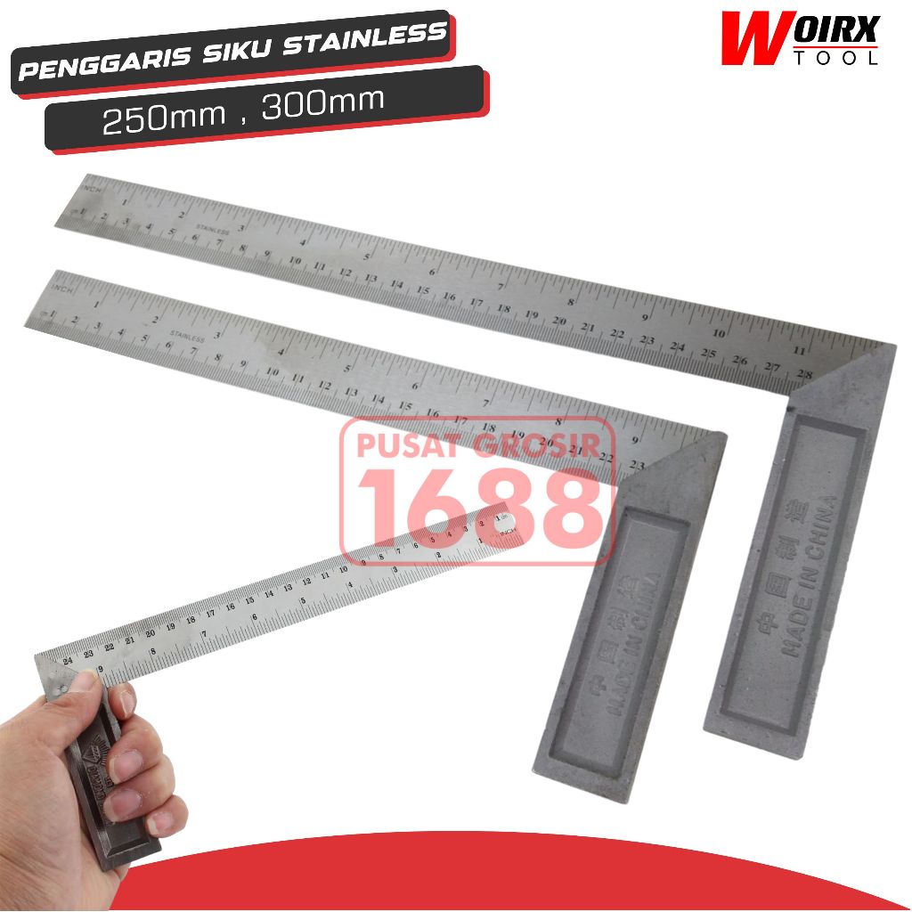 SIKU Stainless Steel Elbow Ruler 250mm 300mm | Shopee Malaysia