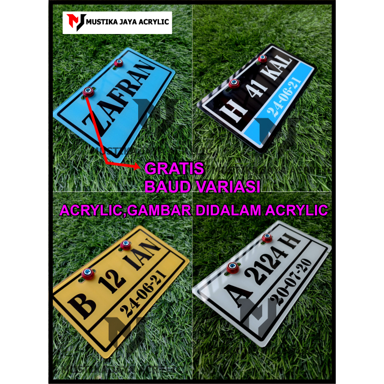 Custom Electric Bicycle Number Plate acrylic Material+baud Variation ...