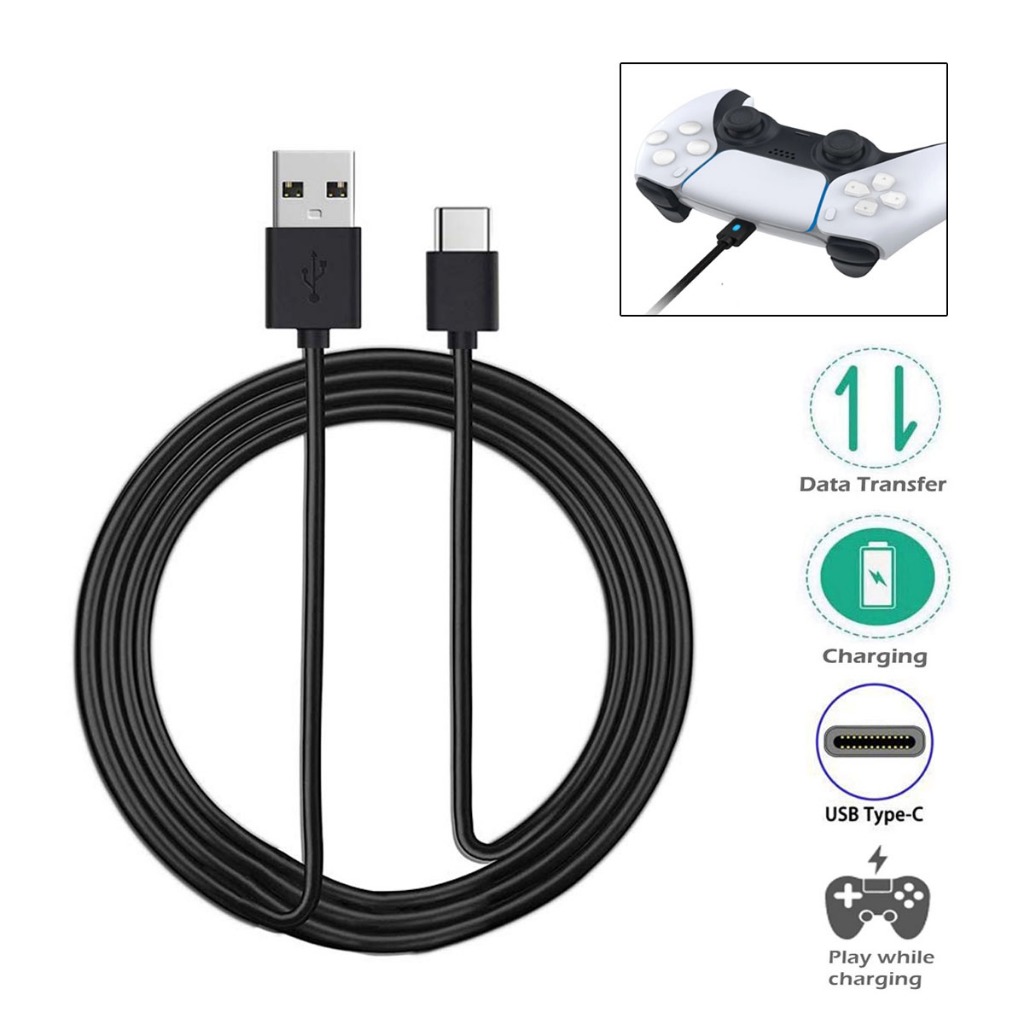 Ps5 Dualsense USB Type C Charger Stick Cable 3 Meters | Casan PS Carger ...
