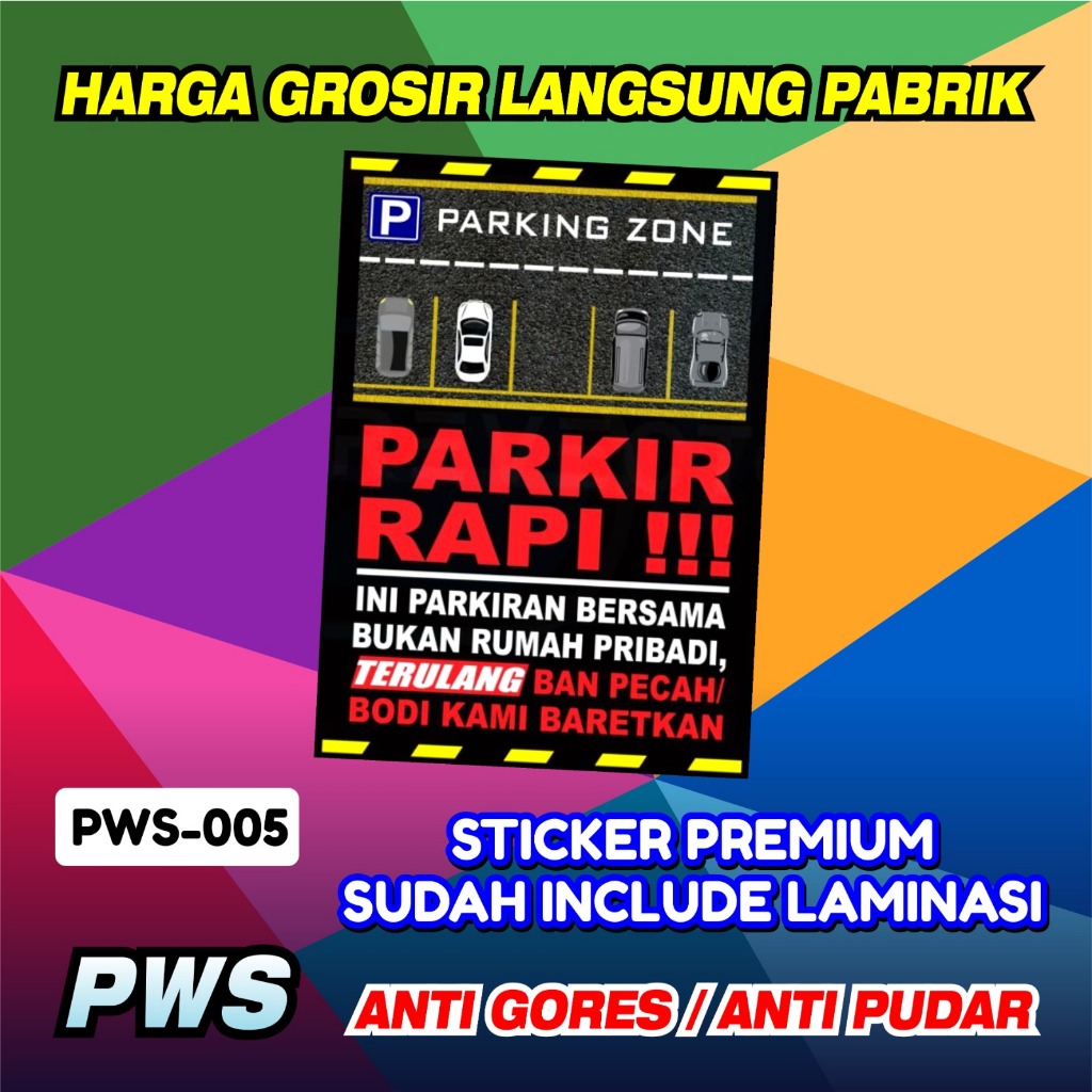 Neat Parking K3 Safety Sign Sticker/K3 Safety Lamination Sticker/Safety ...