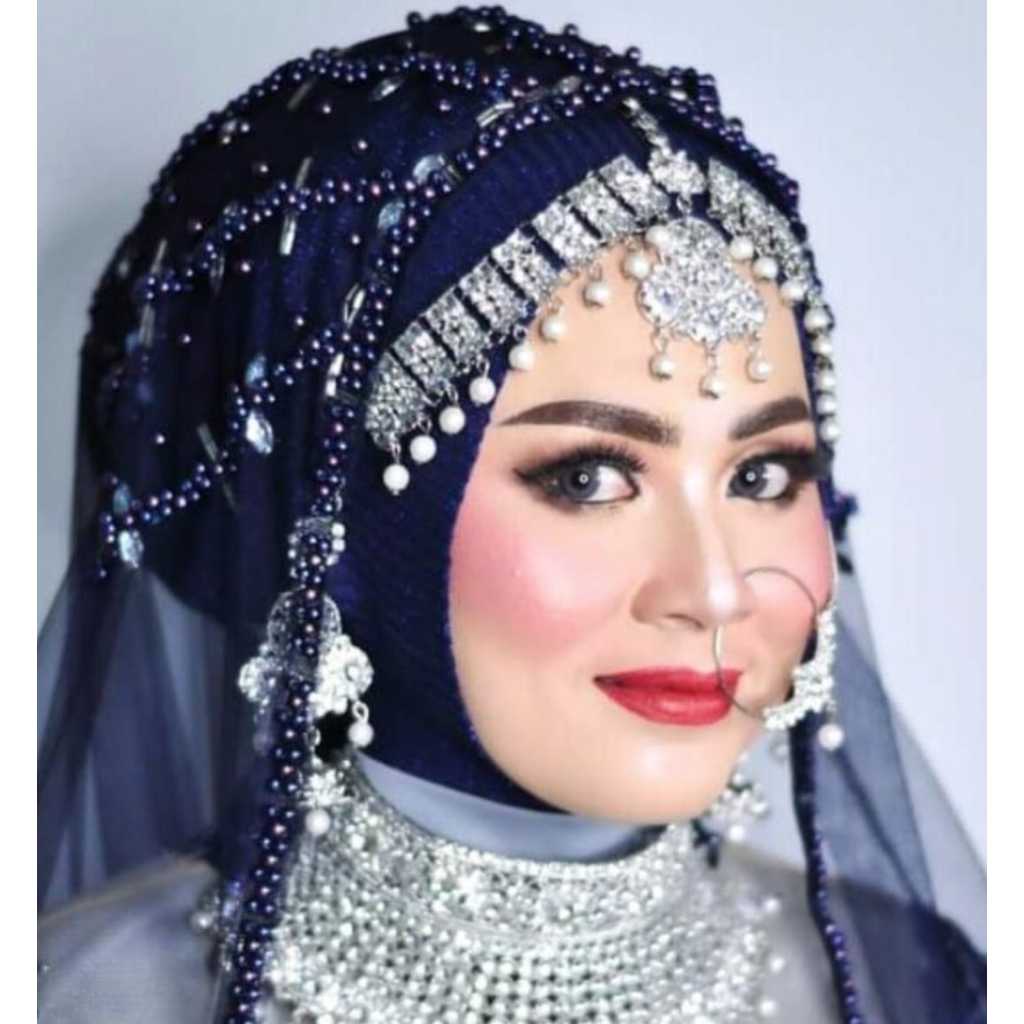 Slayer Bridal Pearl Fan Veil Motif Veil Manten Shawl Wedding Contract ...