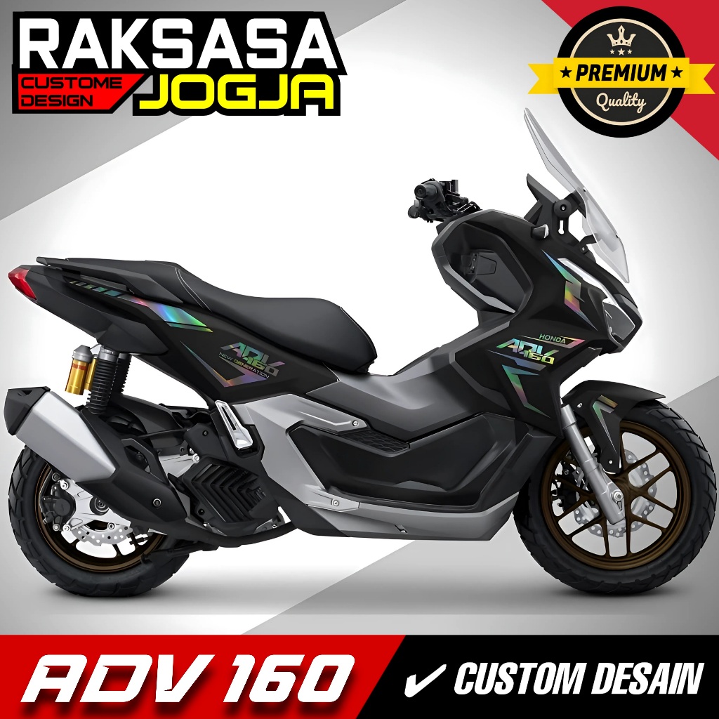 HITAM MERAH PUTIH Striping ADV 160 150 TRANSPARENT NEWEST MOTIF BLACK ...