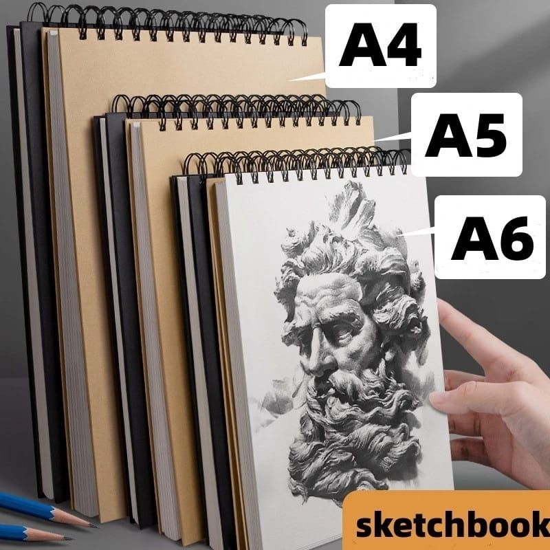 Watercolor Spiral Thick Drawing Book Sketch Book Size A5 A6 B5 ...