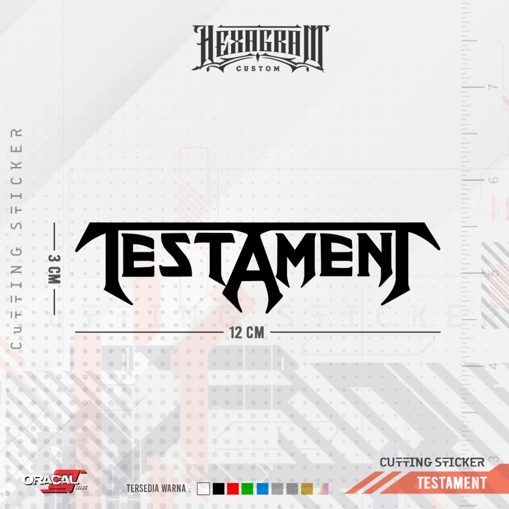 Cutting Sticker TESTAMENT Logo Band | Band TESTAMENT Music Cutting ...