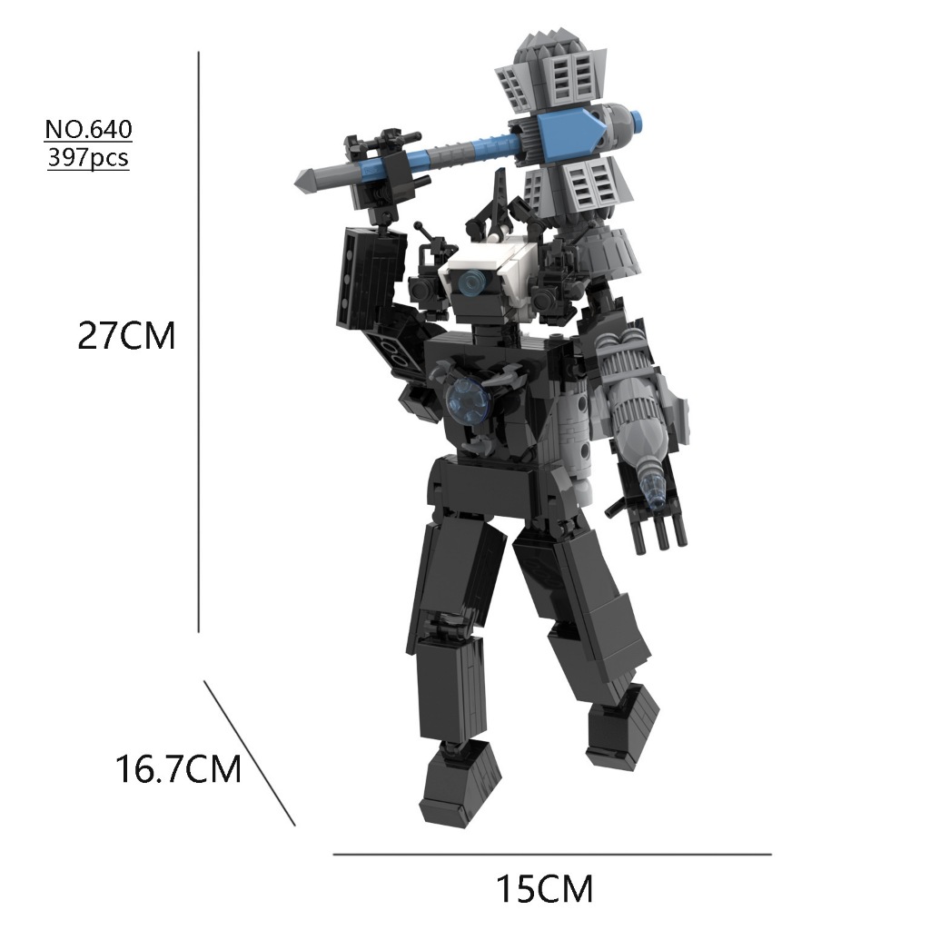 Upgrade Moc skibidi Toilet Titan King Monitor Model Building Blocks Educational lego Toys Titan ...