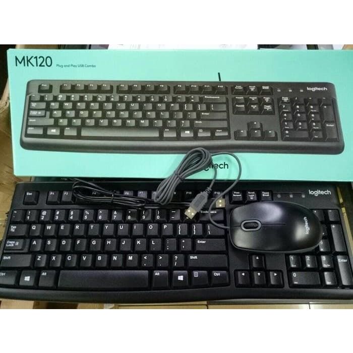 Logitech MK120 Combo USB Cable Keyboard And Mouse | Shopee Malaysia