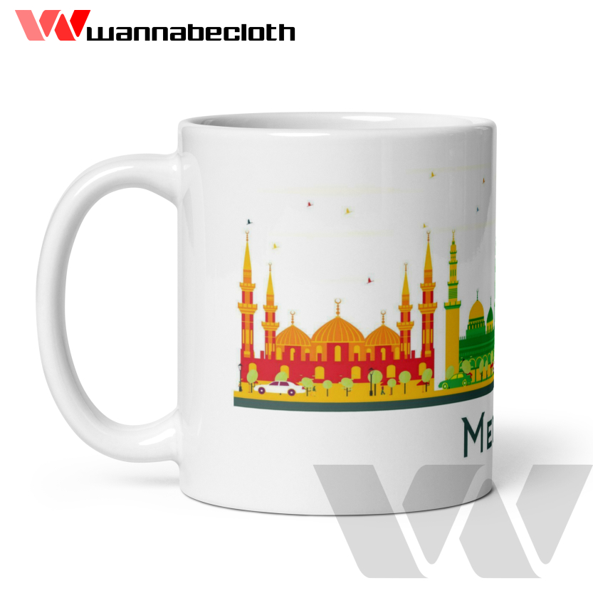 Madinah Saudi Arabia Mug Glass Saudi Arabia Souvenir Print Custom ...
