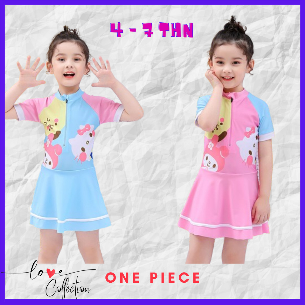 Kuromi Sanrio Onepiece Swimsuit Hello Kitty My Melody Girls Pompompurin ...