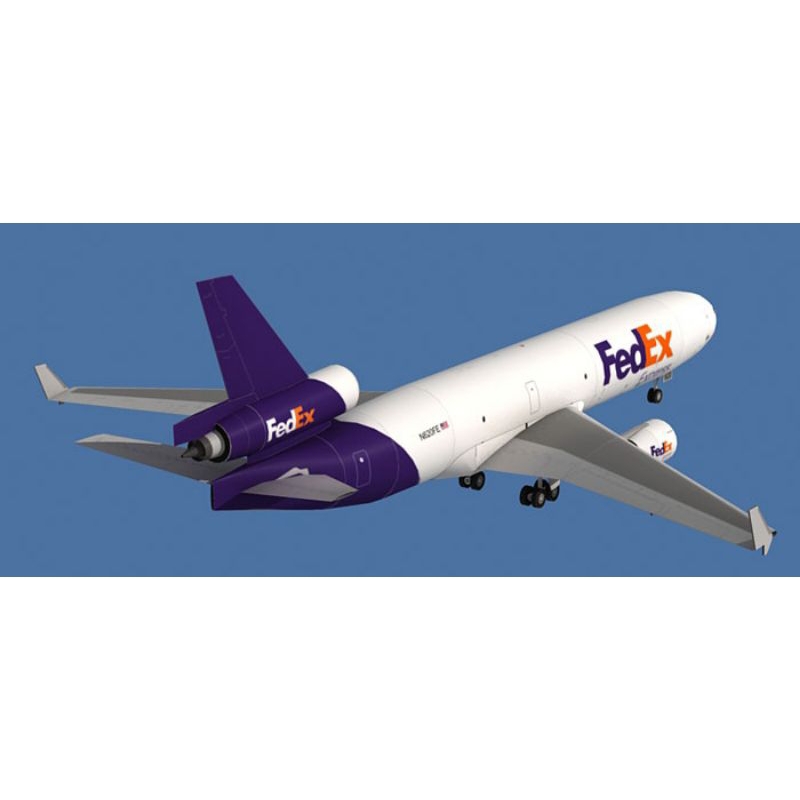Fedex MD-11 aircraft papercraft pattern sheet (PR-A3) | Shopee Malaysia