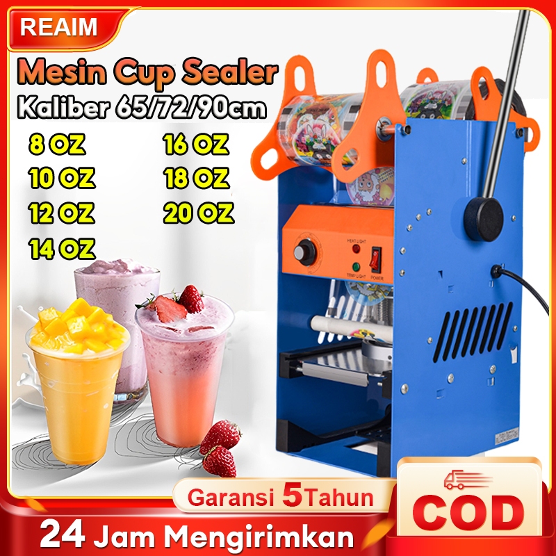 MESIN Reaim Cup Sealer Machine All Cup Sizes 10 - 20Oz Plastic Cup ...