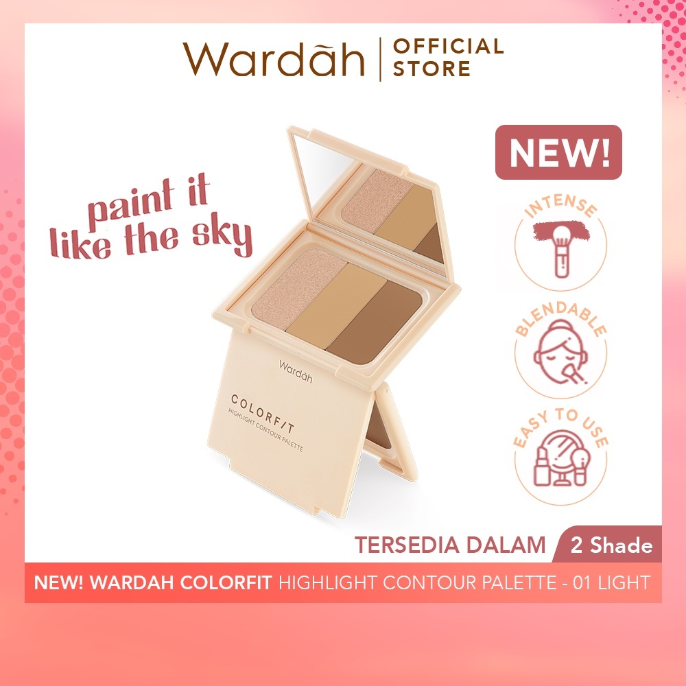 Wardah Colorfit Highlight Contour Palette - 3 in 1 Highlighter, Contour ...