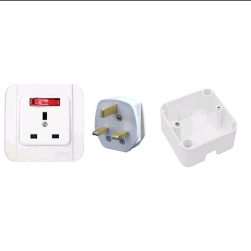 Ac Socket set + OB + Broco Galleo Snow White AC Plug | Shopee Malaysia