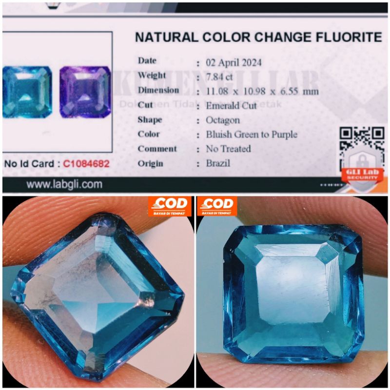 Natural COLOR CHANGE FLUORITE (FREE MEMO) A106 | Shopee Malaysia