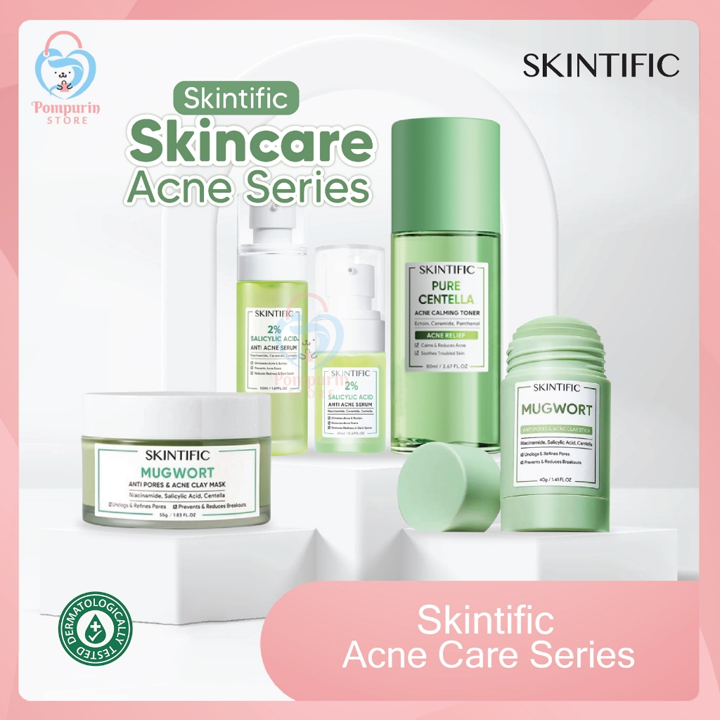 Skintific Skincare Acne Series - Skintific Anti Acne Serum/Moisturizer ...
