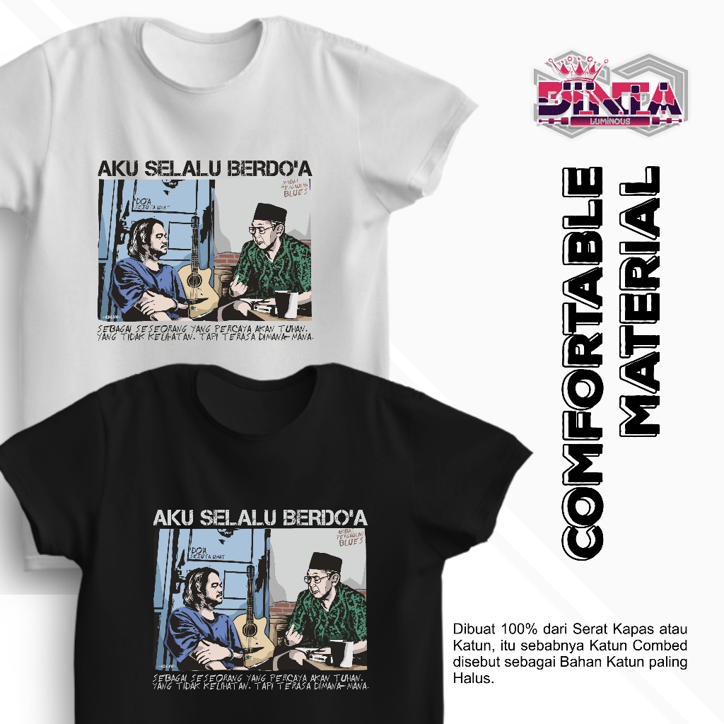 PUTIH HITAM Jason Ranti x Gus Dur T shirt T-shirt Viral Distro Million ...