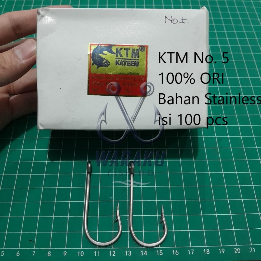Ktm Kateem Stainless Fishing Hook With Fish Stamp Sadat 2335/fisherman ...