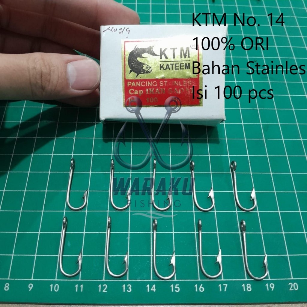 Ktm Kateem Stainless Fishing Hook With Fish Stamp Sadat 2335/fisherman ...
