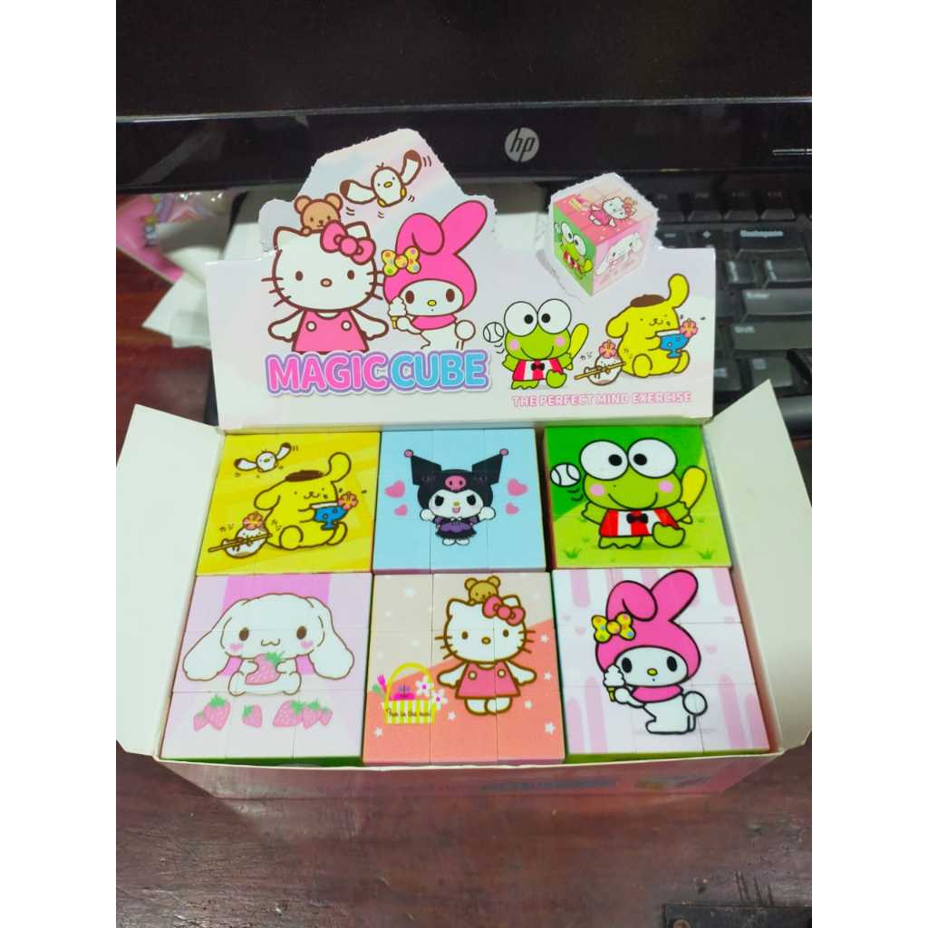 Puzzle Magic Cube Rubic Motif Kuromi Cinnamoroll My Melody Pompompurin ...