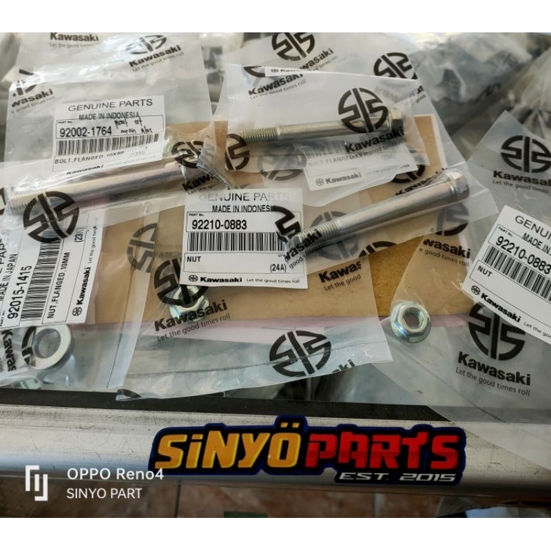 MESIN NINJA R SS KISS ORIGINAL KAWASAKI TOP ENGINE MOUNTING BOLT AND ...