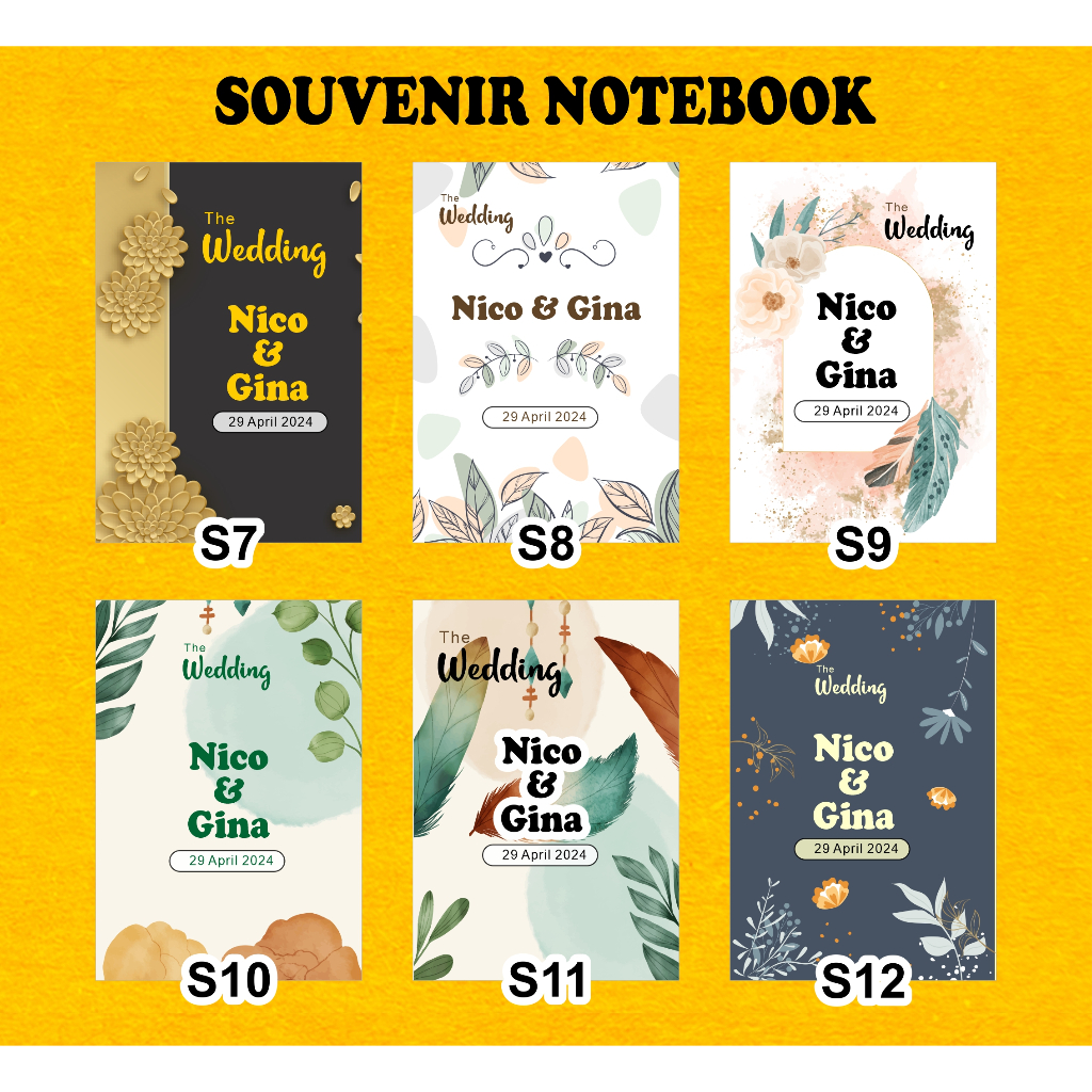 Wedding NOTEBOOK SOUVENIRS / NOTEBOOK SOUVENIRS / BIRTHDAY SEMINAR ...