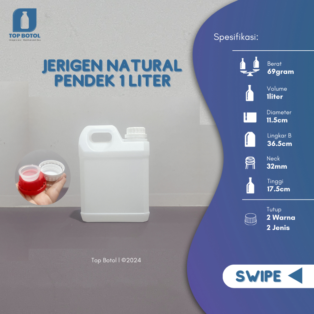 (Package Of Contents 15pcs) Jerry Cans 1l 1 liter Jerry Cans 1 liter ...