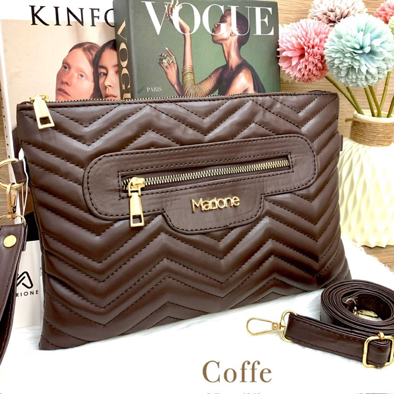 Marione - BARISTA Women's Sling Clutch Thicker Embroidery Material ...