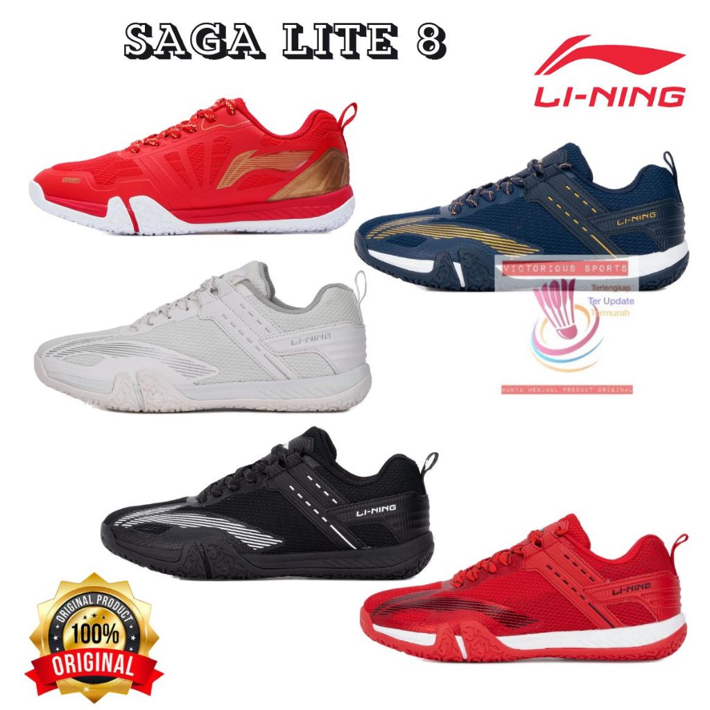 Lining SAGA LITE 8 SAGALITE SERIES 8 ORIGINAL BADMINTON SHOES | Shopee ...