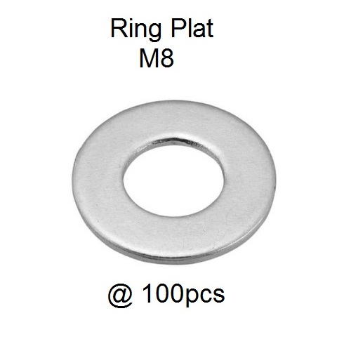 PUTIH 100pcs Ring plate M8 White washer plate 8mm | Shopee Malaysia