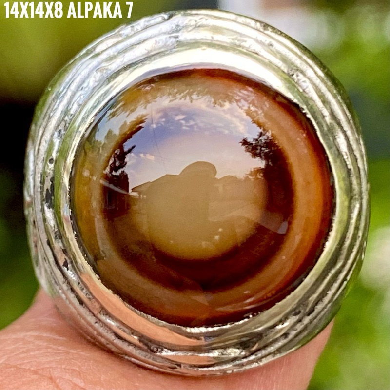 MATA Sulaiman Eye Natural Agate Ring | Shopee Malaysia