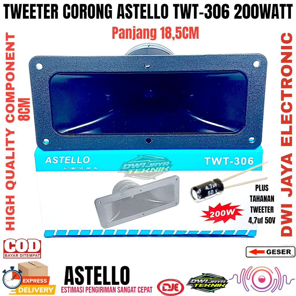 Original Tweeter Funnel Swallow Horn Piezo ASTELLO/STS TWT-306 Tmws ...