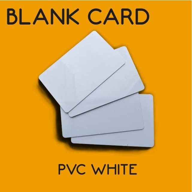 PUTIH Blank PVC Plastic Card, Plain White ID Card Material | Shopee ...